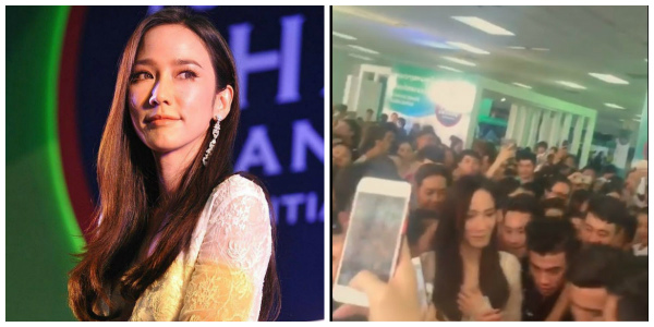 វ័យជិត៤០ឆ្នាំ Aum Patcharapa នៅតែមានមន្តស្នេហ៍ អ្នកគាំទ្រនៅឡាវ ខំប្រជ្រៀតគ្នា ...